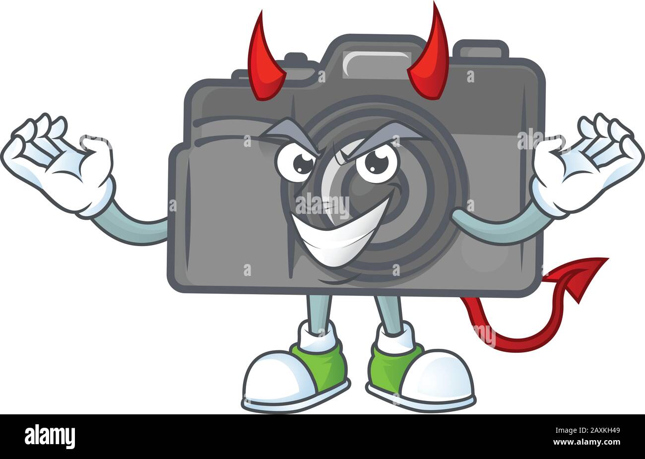 A cruel devil digital camera Cartoon character design Stock Vector ...