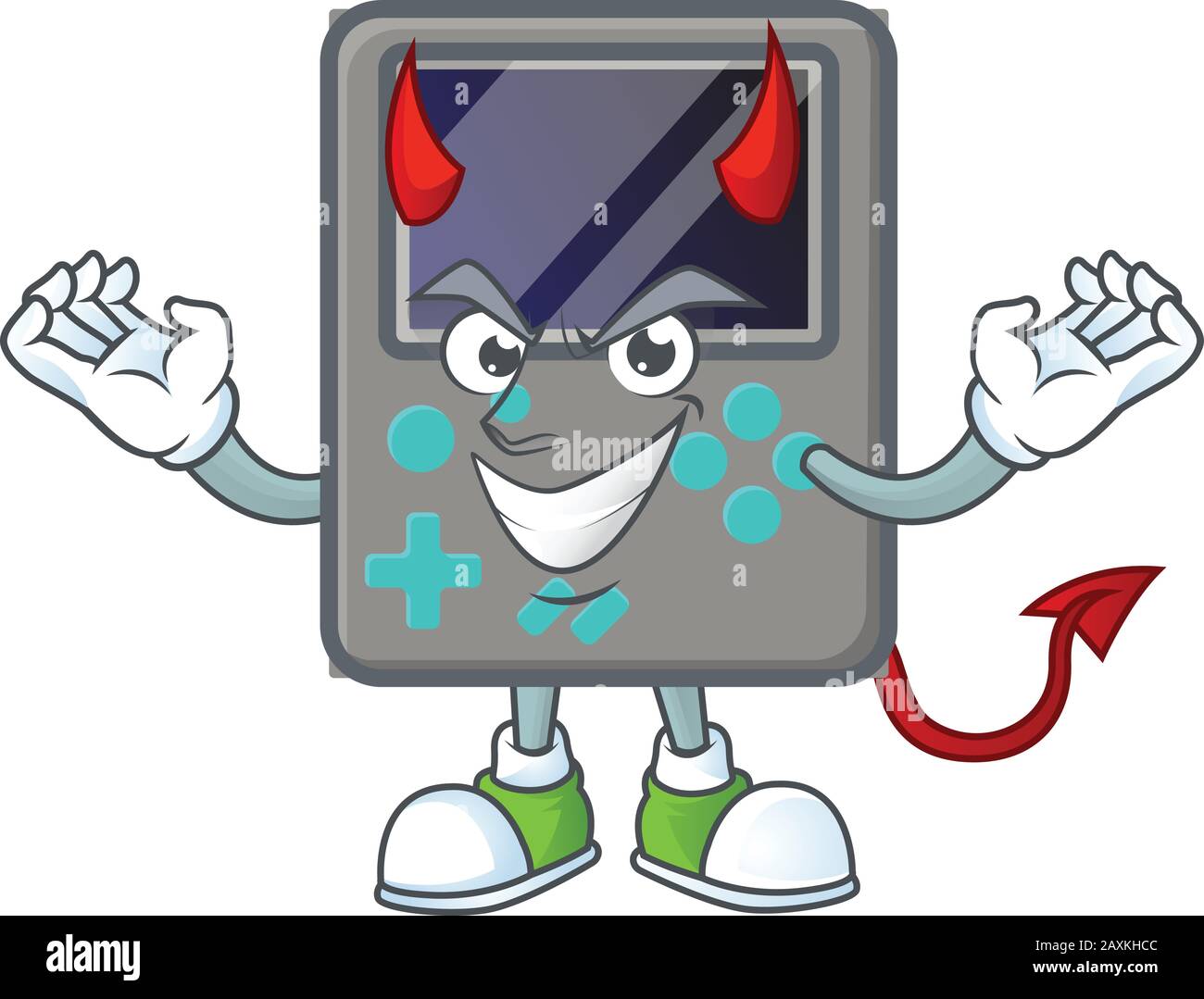 A cruel devil game console Cartoon character design Stock Vector Image ...