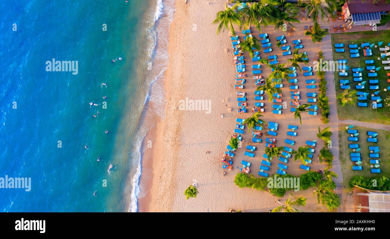 aerial view of beautiful summer vacation sea beach Stock Photo - Alamy