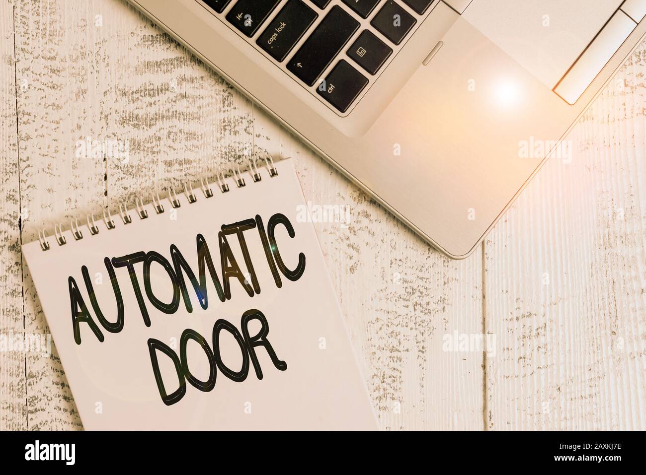 Writing note showing Automatic Door. Business concept for opens ...