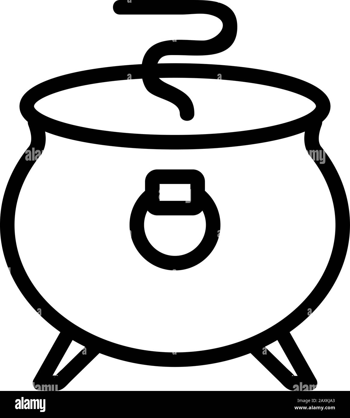 cauldron food icon vector. Isolated contour symbol illustration Stock ...
