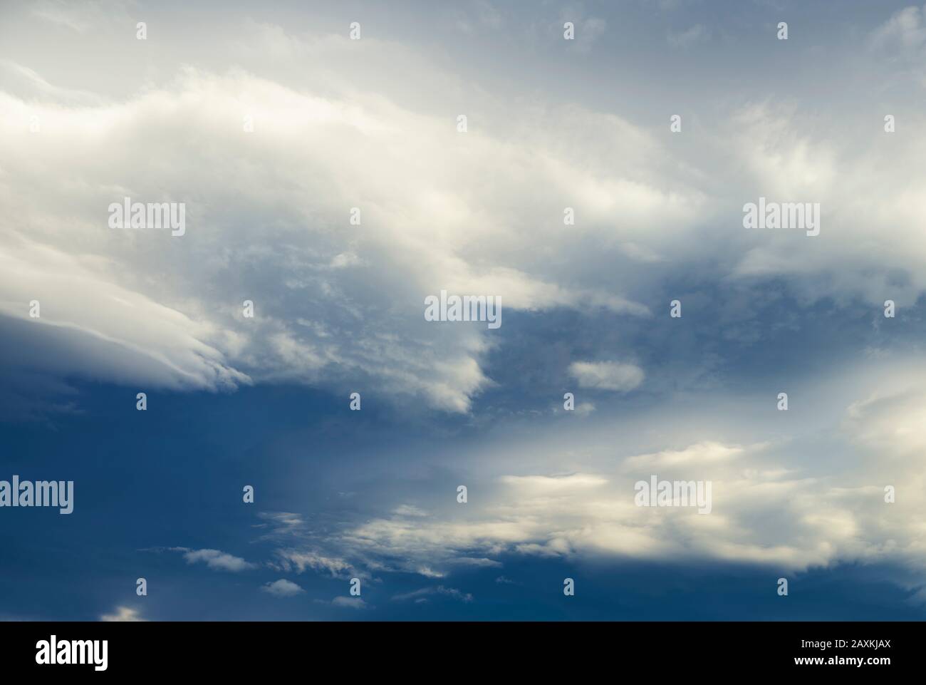Evening mood, clouds, North Island, New Zealand, Oceania Stock Photo ...