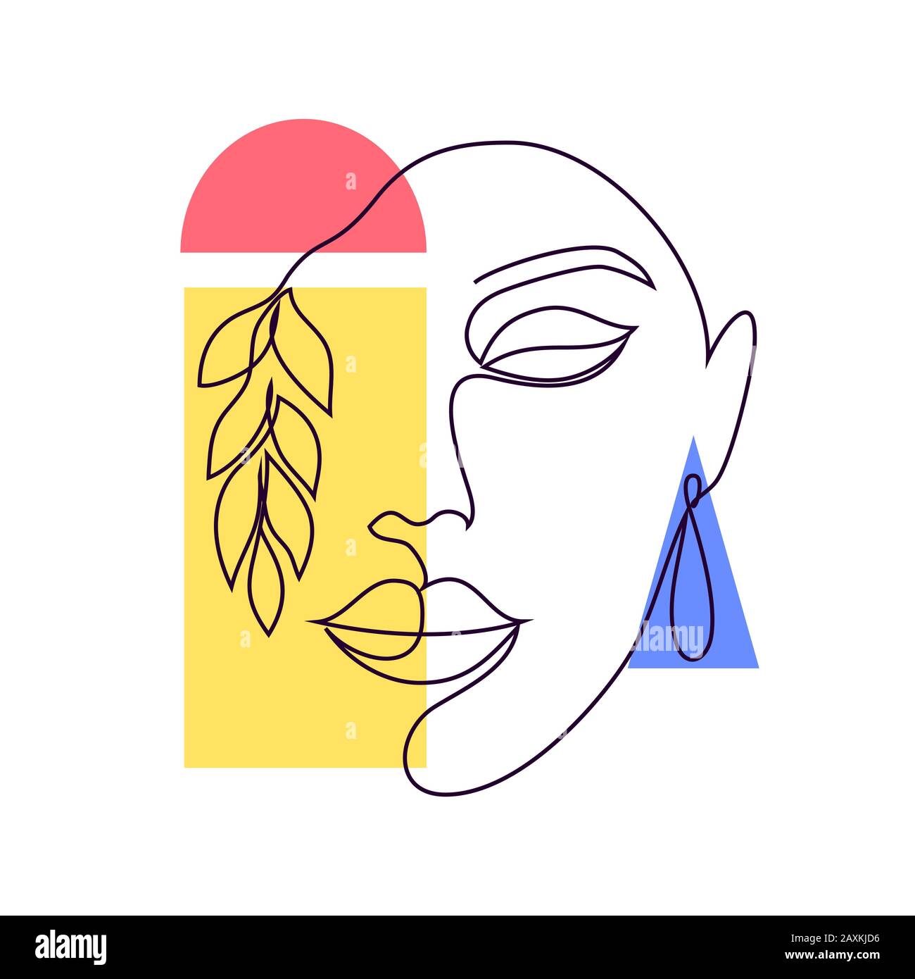 minimal woman face Stock Vector Image & Art - Alamy