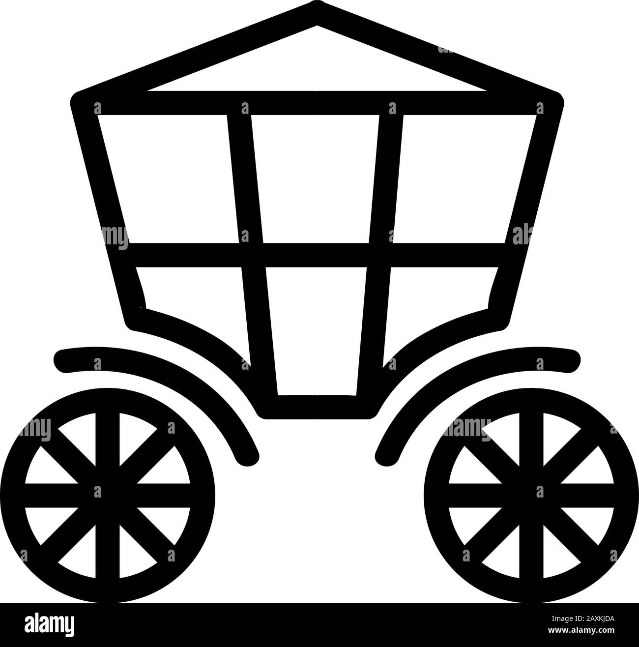 Coach brougham icon vector. Isolated contour symbol illustration Stock ...