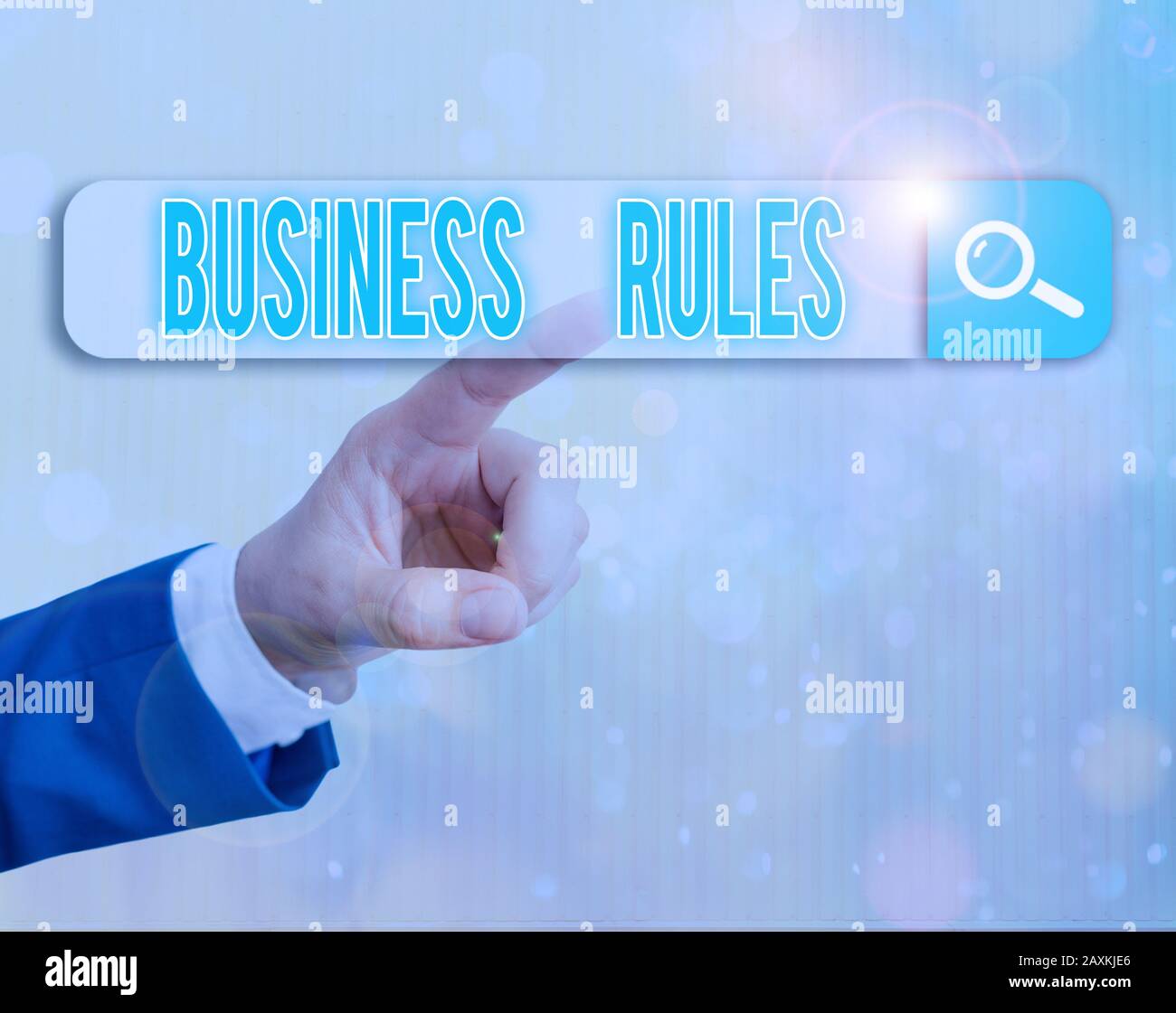 Writing note showing Business Rules. Business concept for a specific ...