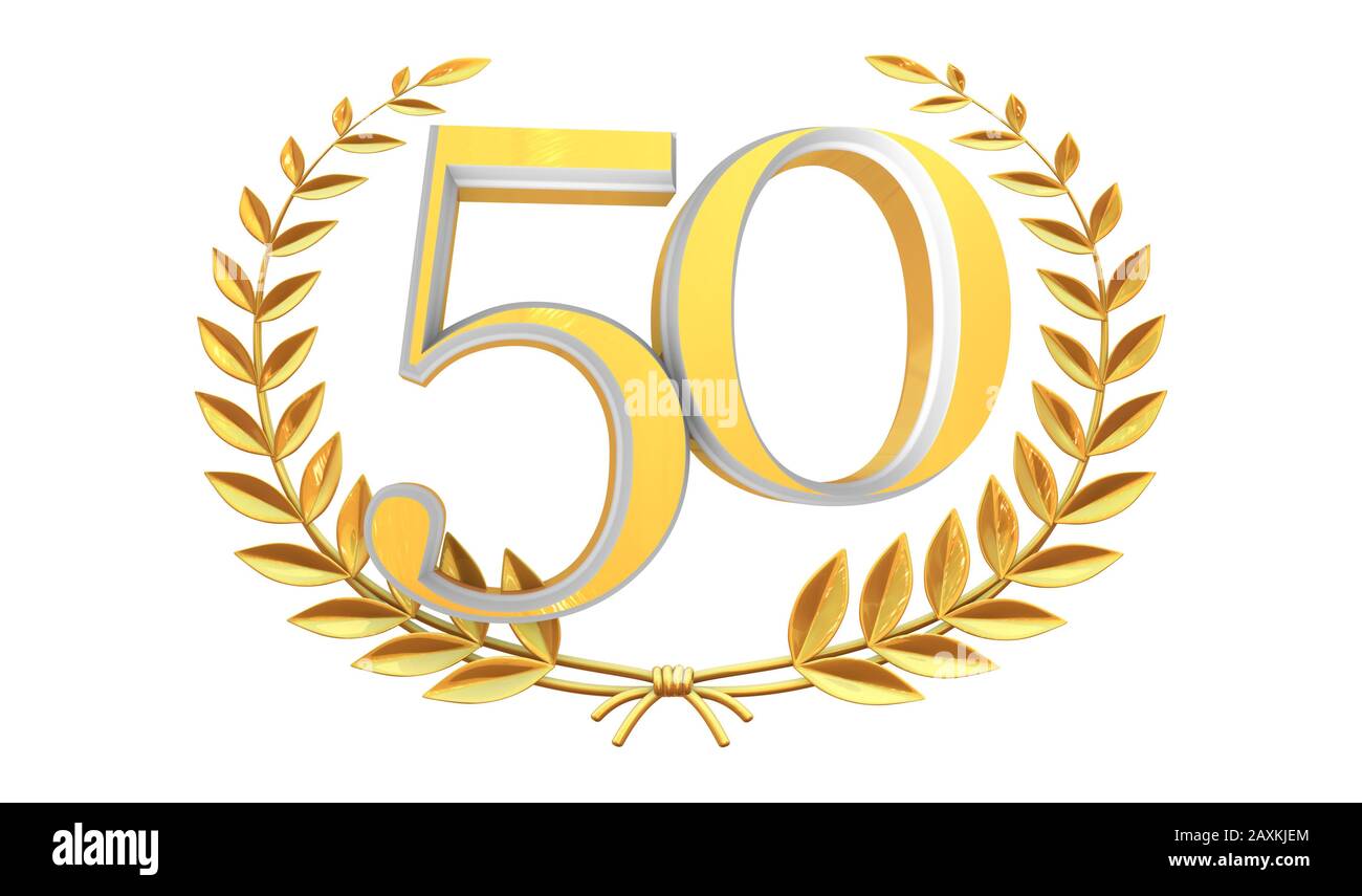 Digital number fifty on a white background Stock Photo - Alamy