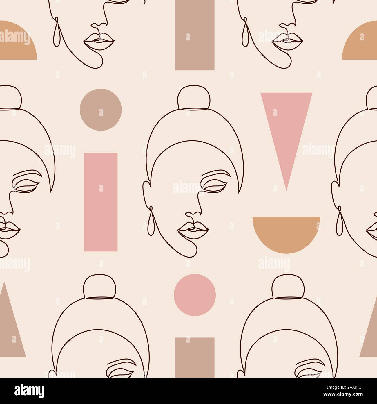 woman faces and geometric figures Stock Vector Image & Art - Alamy