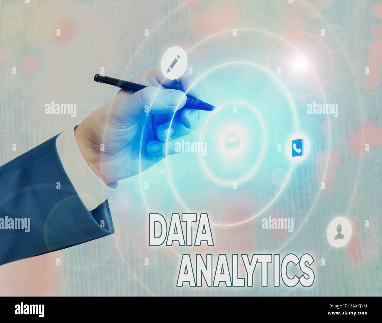 Conceptual hand writing showing Data Analytics. Concept meaning process ...