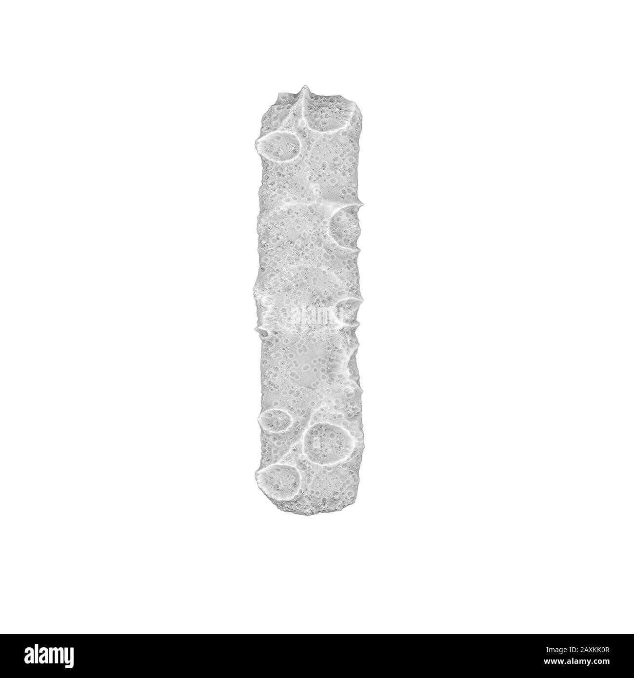 Moon stylized Letter "I" - on white background - 3D render Stock Photo ...