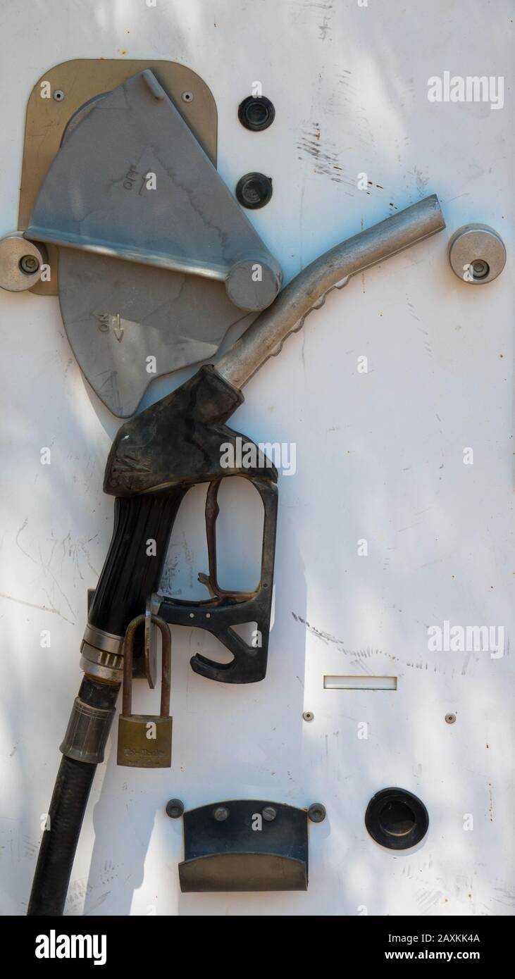 Fuel pump in a gas station Stock Photo - Alamy