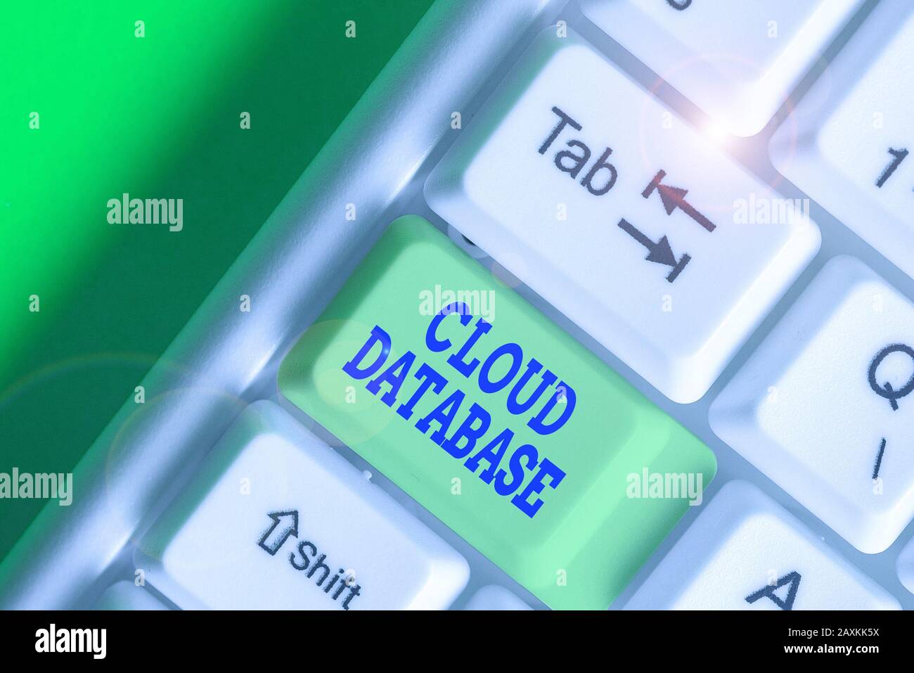 Conceptual hand writing showing Cloud Database. Concept meaning optimized or built for a ...