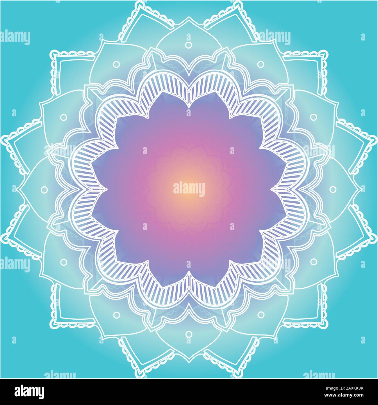Mandala patterns on blue background illustration Stock Vector Image ...
