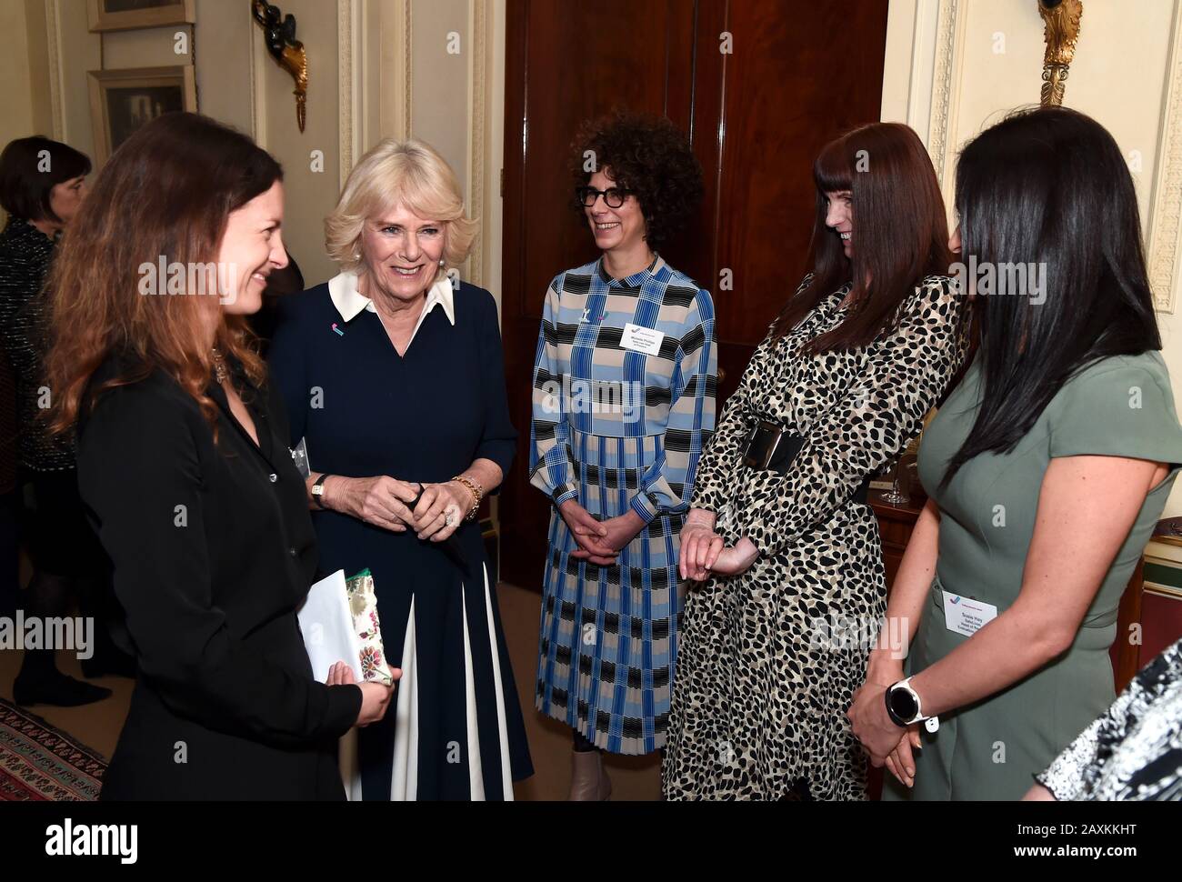 The Duchess of Cornwall is greeted by the CEO of SafeLives Suzanne ...