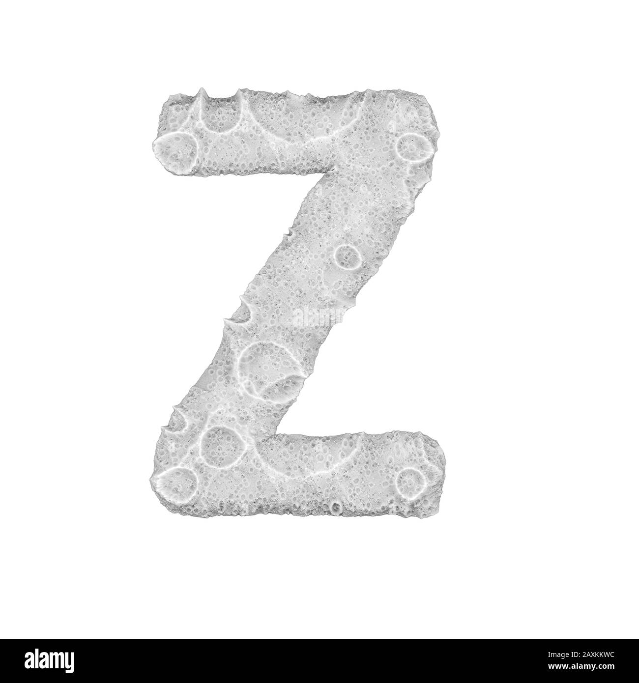 Moon stylized Letter "Z" - on white background - 3D render Stock Photo ...