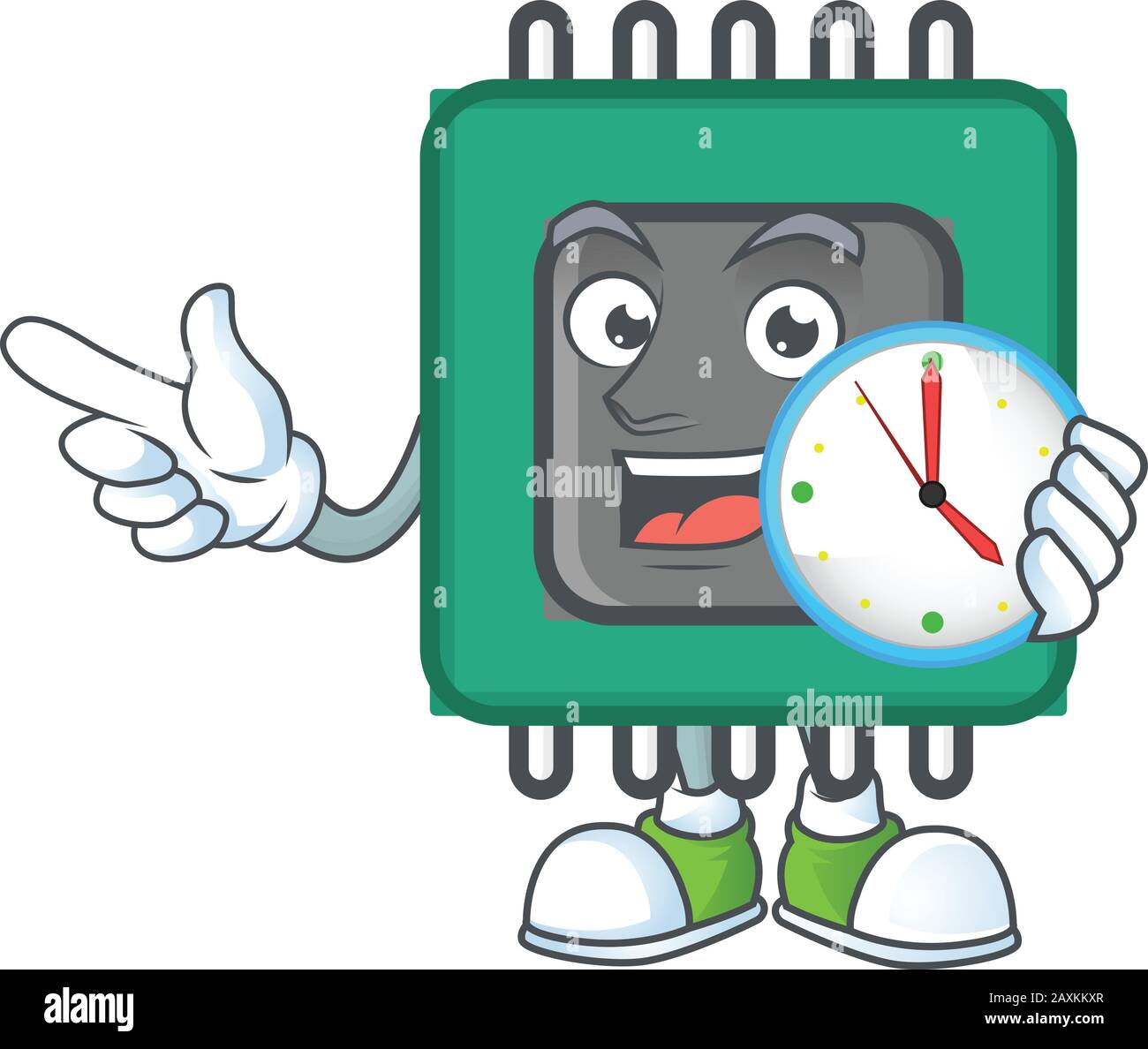 RAM cartoon character style with a clock Stock Vector Image & Art - Alamy