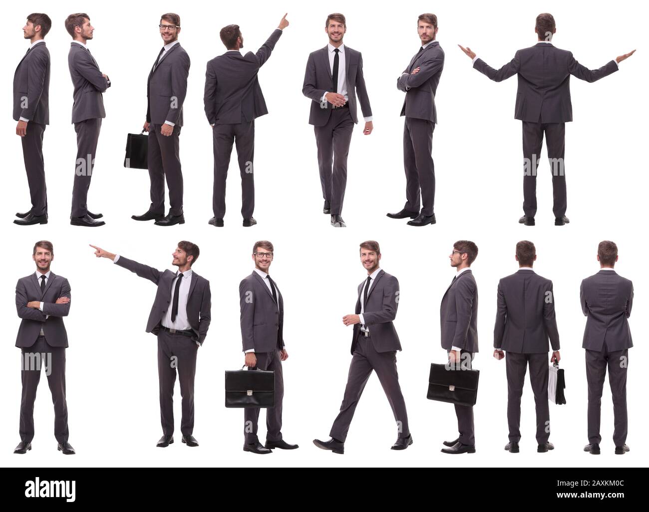 collage of various photos of a successful businessman Stock Photo - Alamy