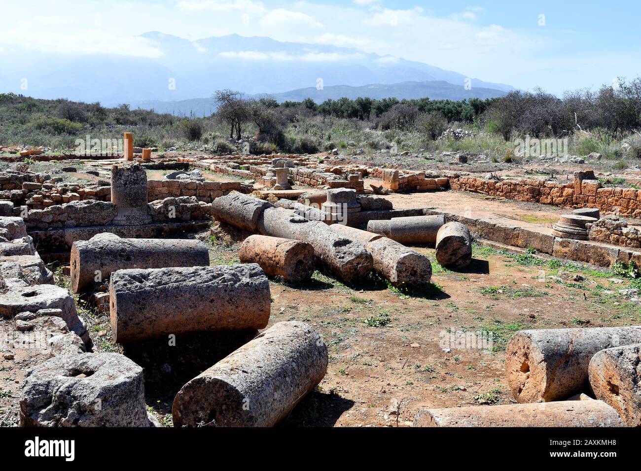 Greece, Crete, ancient Minoan ruins of Aptera Stock Photo - Alamy