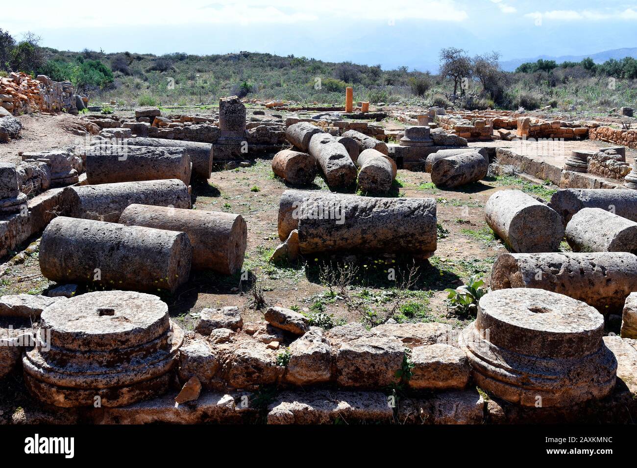 Greece, ancient Minoan ruins of Aptera in Crete Stock Photo - Alamy
