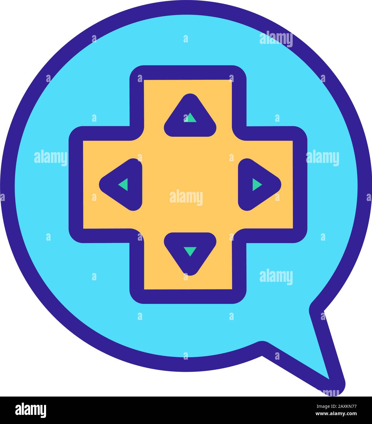 Control game icon vector. Isolated contour symbol illustration Stock ...