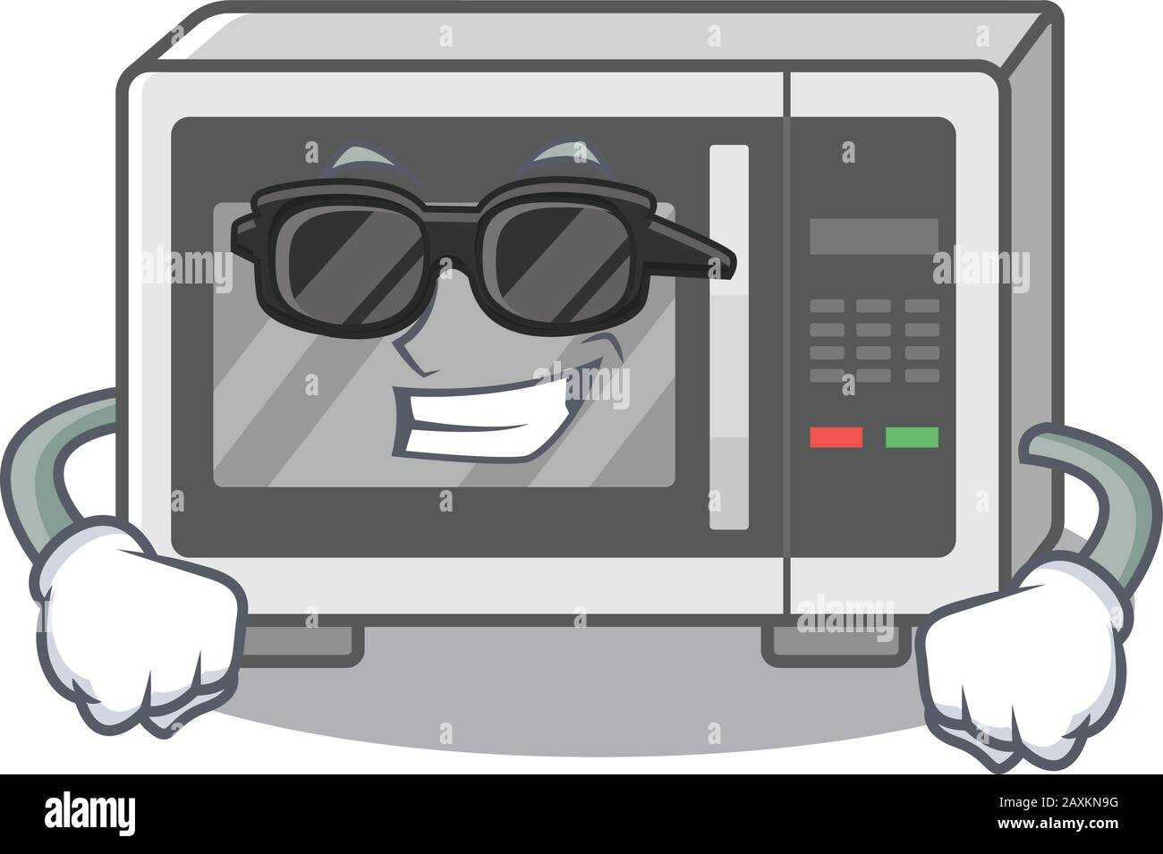 Super cool microwave character wearing black glasses Stock Vector Image ...