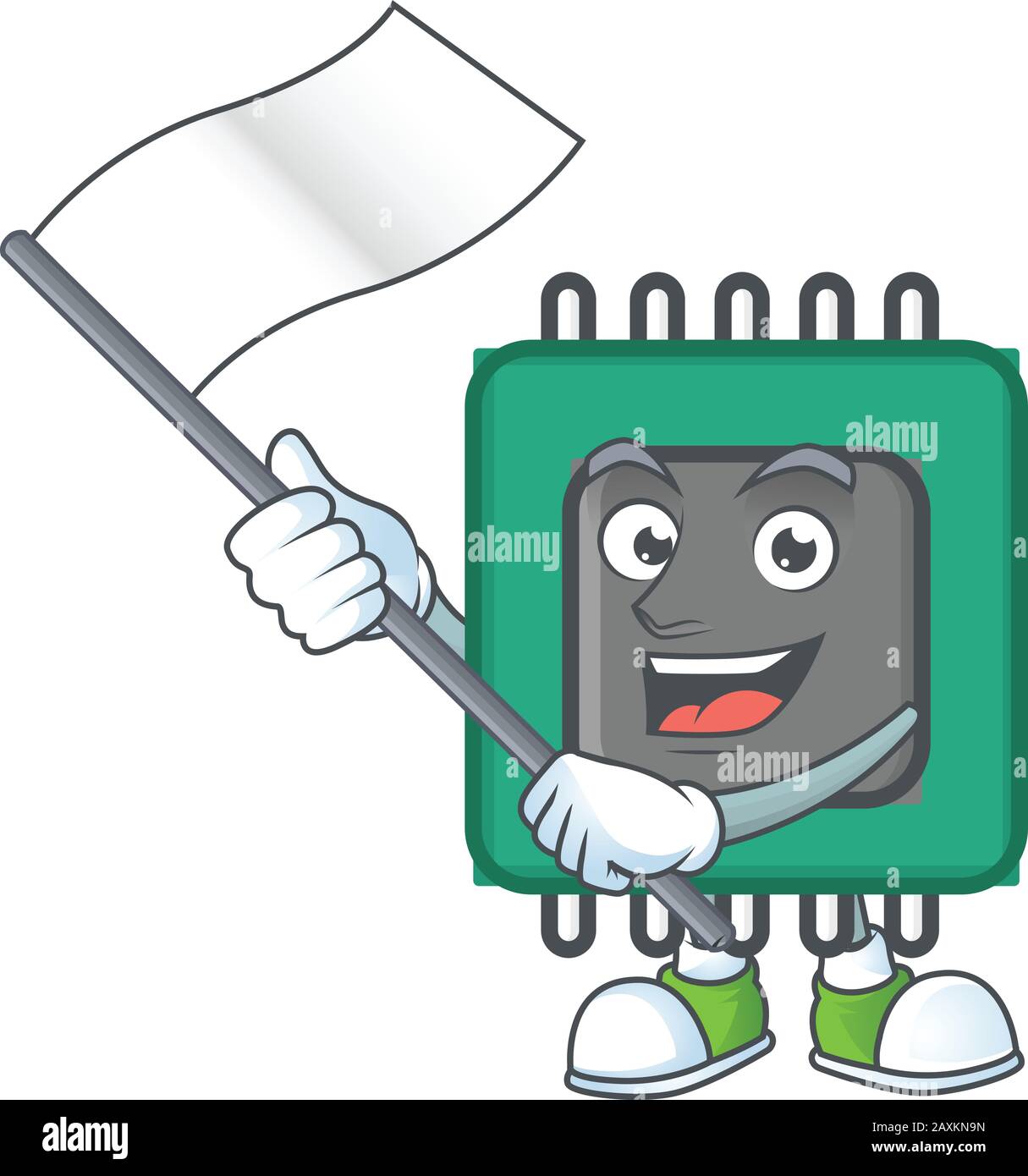 Funny RAM cartoon character design with a flag Stock Vector Image & Art ...