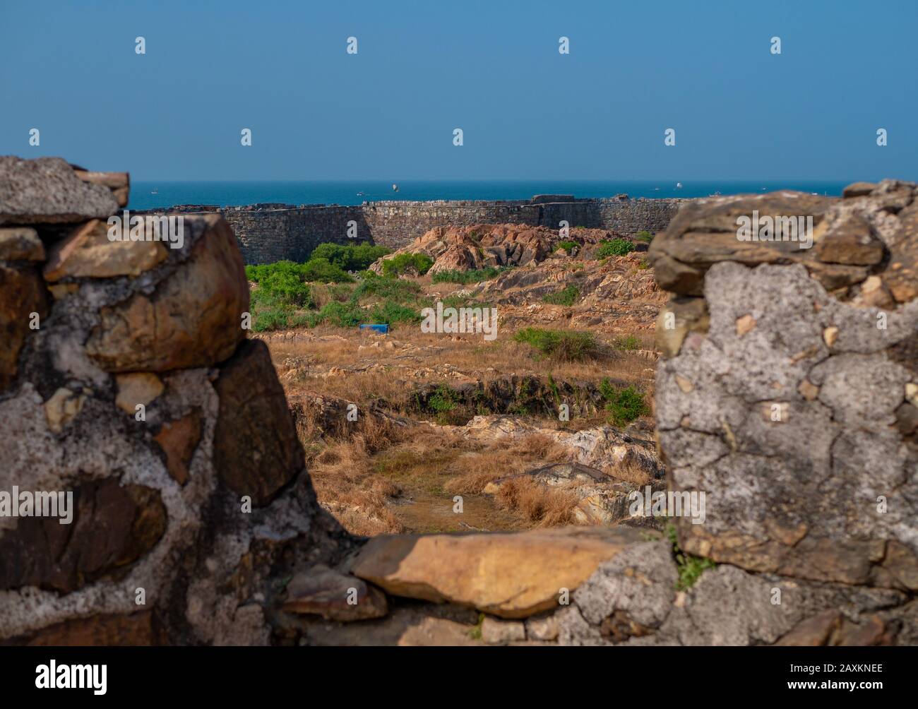 View of Sindhudurga Fort built in arebian Sea by Chhatrapati Shivaji ...