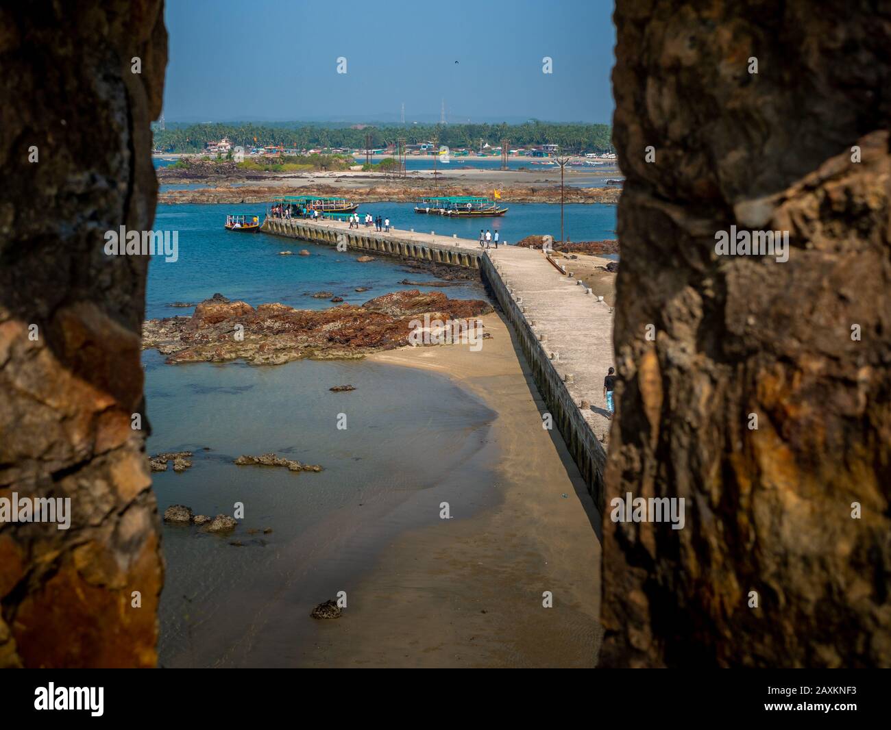 Tourist visiting Sindhudurga Fort built in arebian Sea by Chhatrapati ...