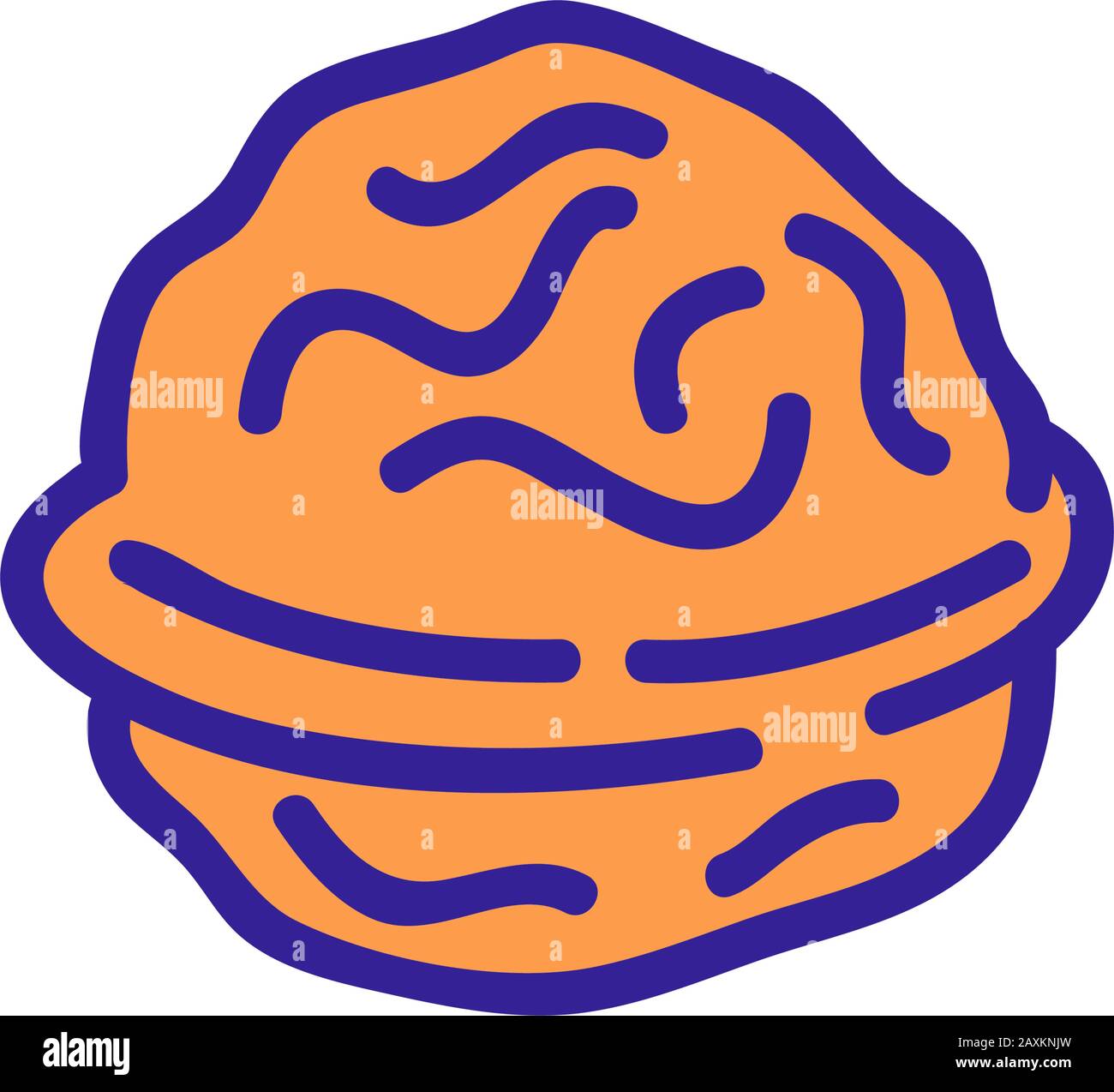 Nut icon vector. Isolated contour symbol illustration Stock Vector ...