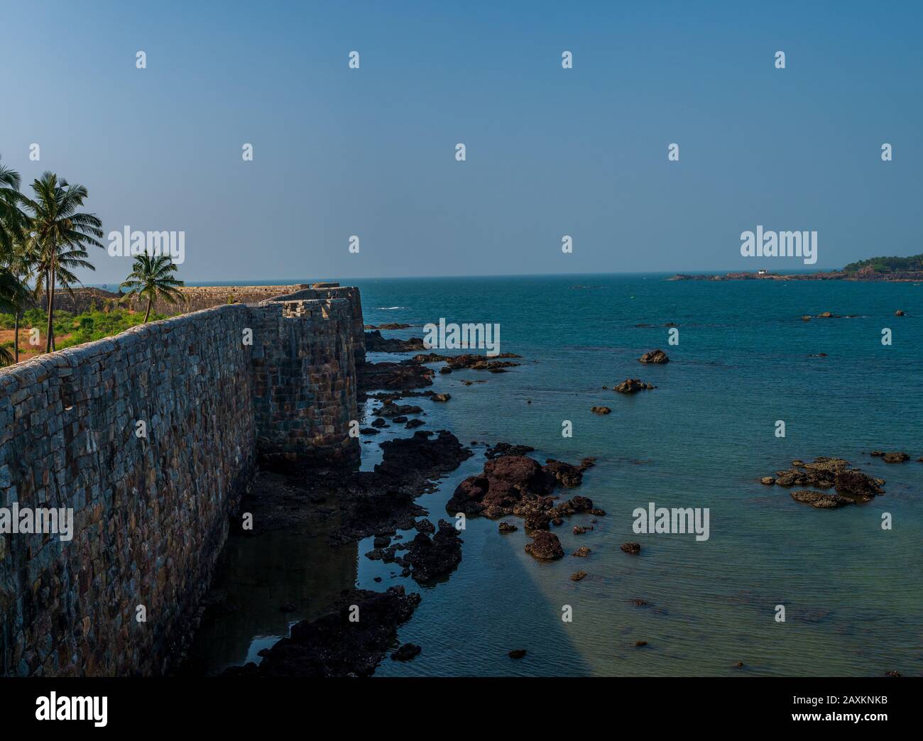 View of Sindhudurga Fort built in arebian Sea by Chhatrapati Shivaji ...