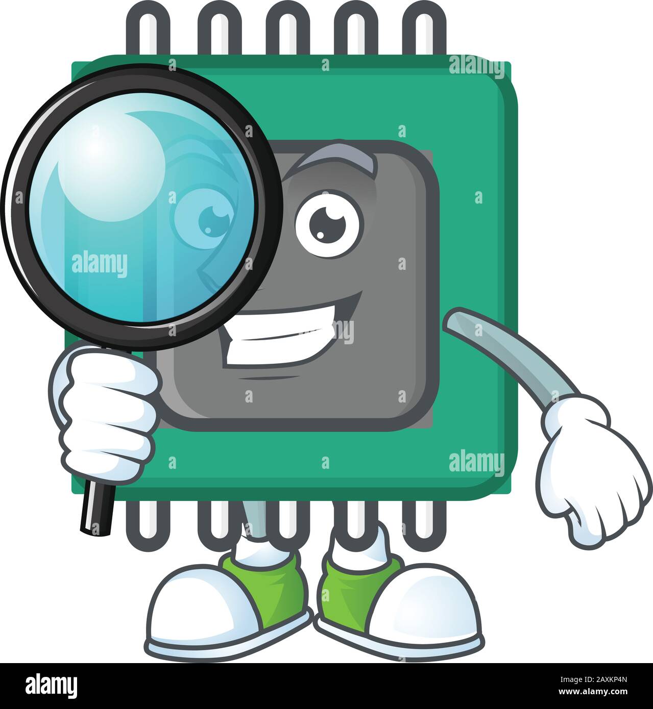 A famous of one eye RAM Detective cartoon character design Stock Vector ...