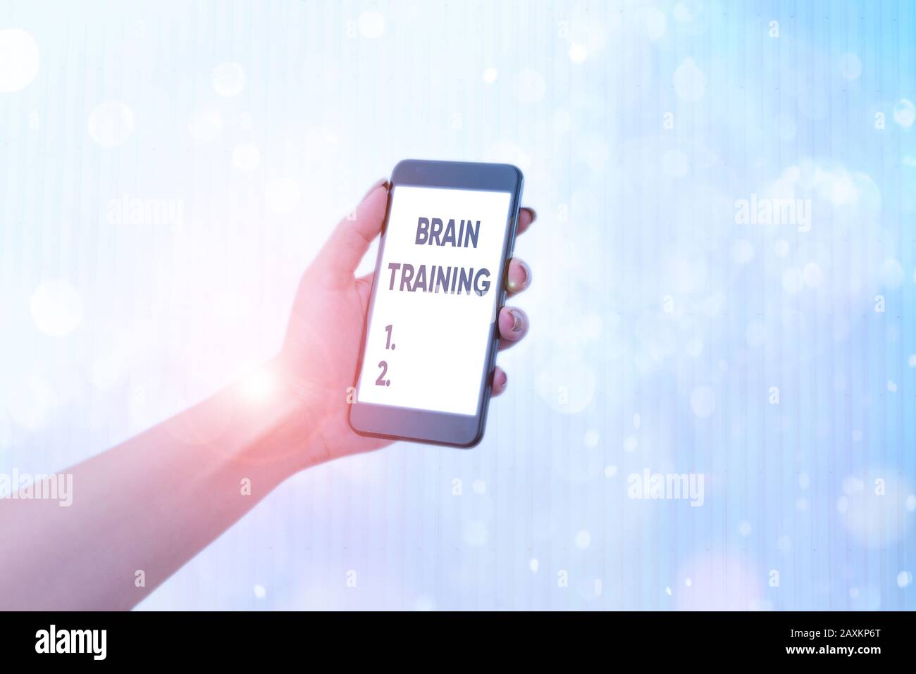 Writing note showing Brain Training. Business concept for mental ...