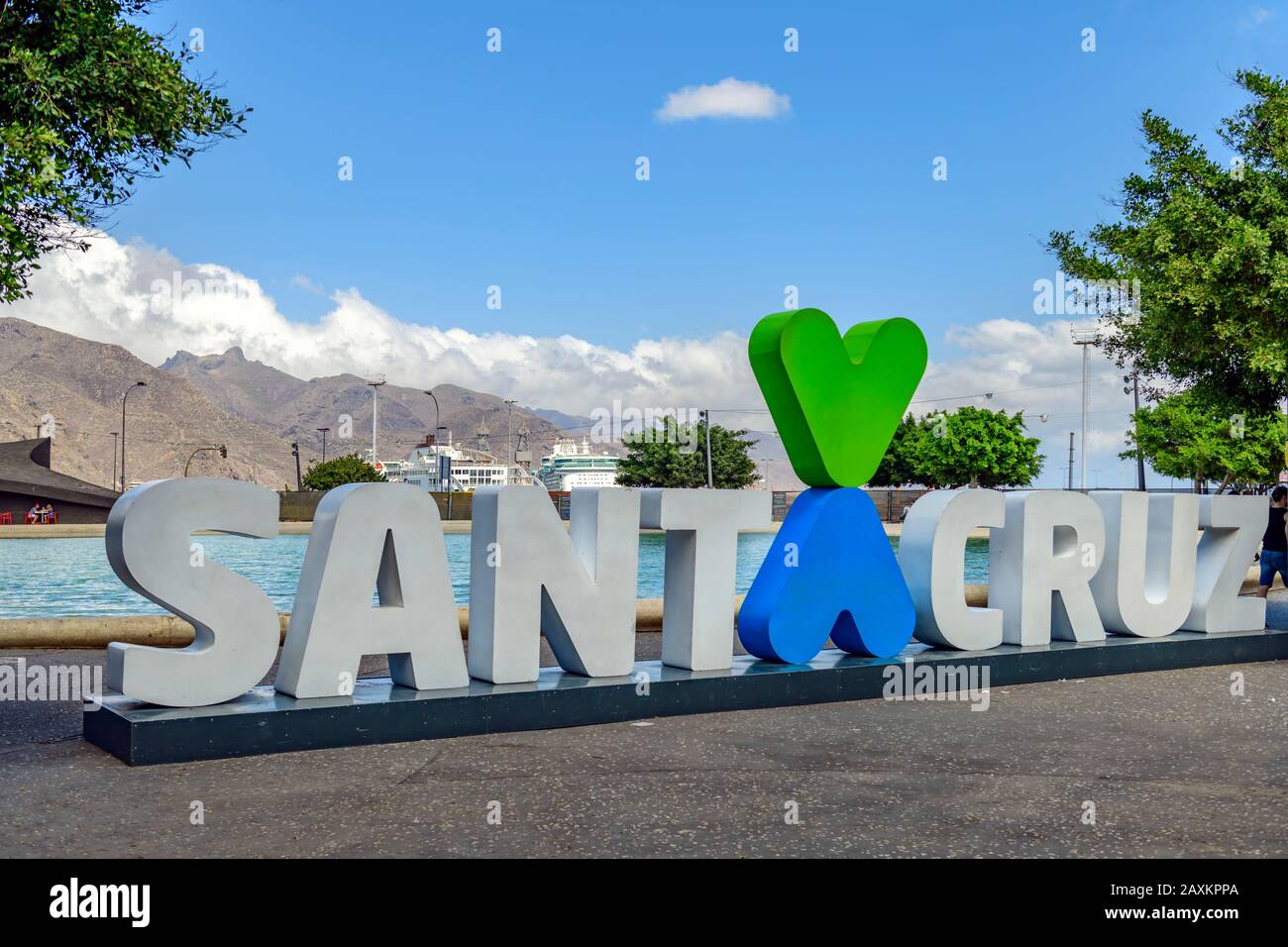 Santa Cruz sign. Santa Cruz Tenerife, Canary Islands Stock Photo - Alamy