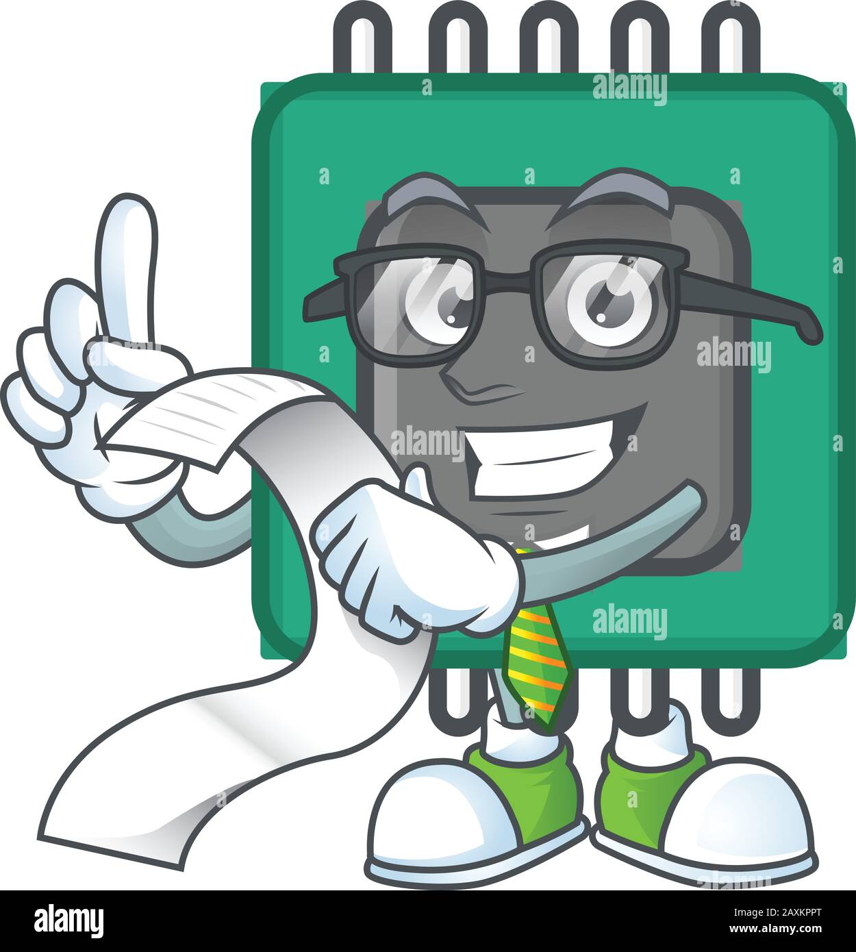 A funny face character of RAM holding a menu Stock Vector Image & Art ...