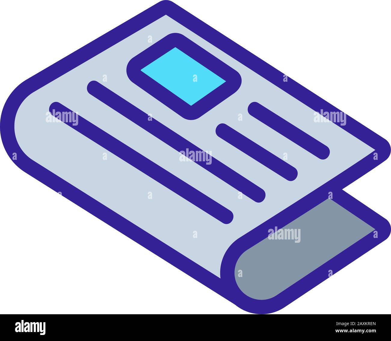newspaper icon vector. Isolated contour symbol illustration Stock ...