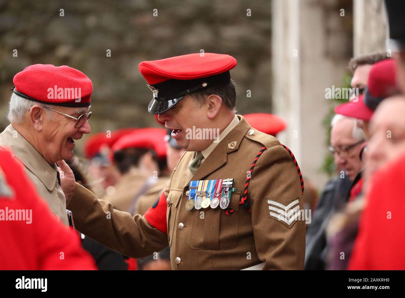 Serving officers and soldiers of The Royal Military Police, parade ...