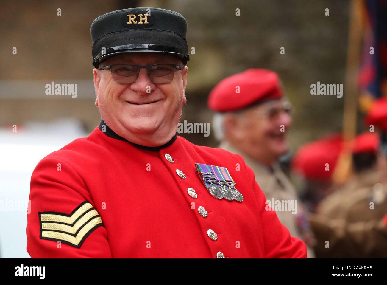 Serving officers and soldiers of The Royal Military Police, parade ...