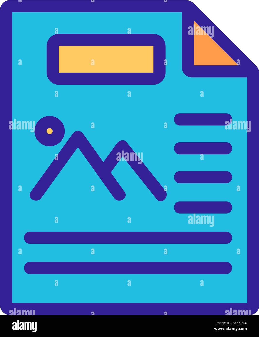 newspaper icon vector. Isolated contour symbol illustration Stock ...