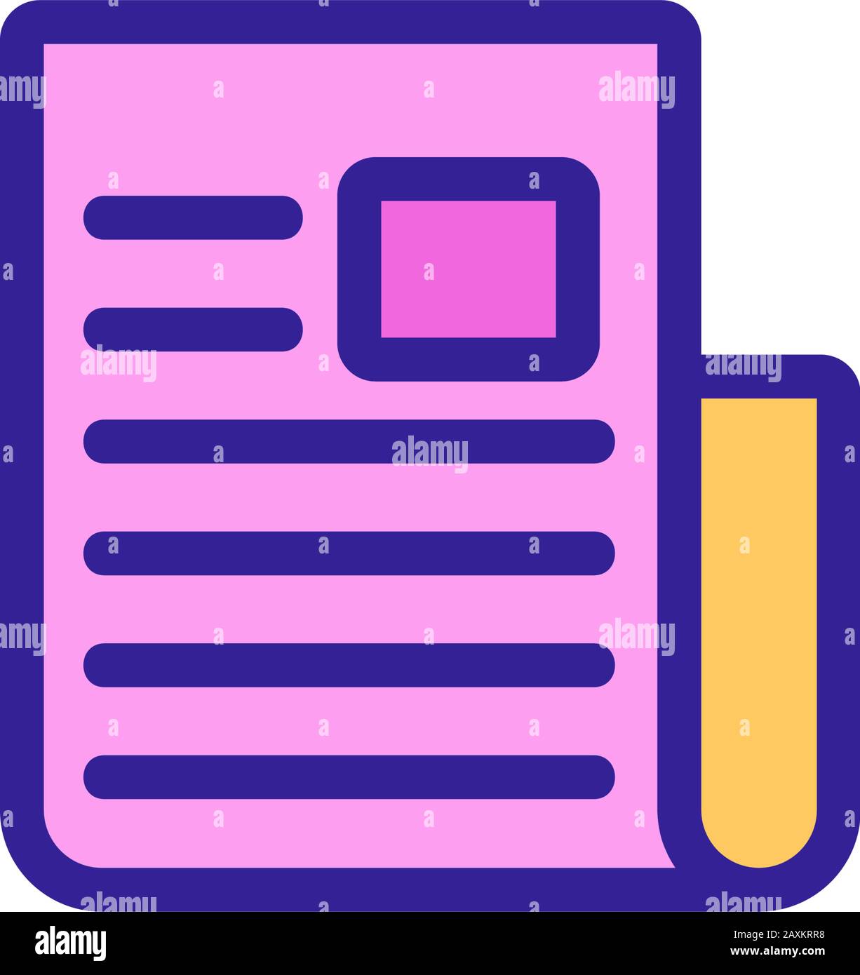 newspaper icon vector. Isolated contour symbol illustration Stock ...