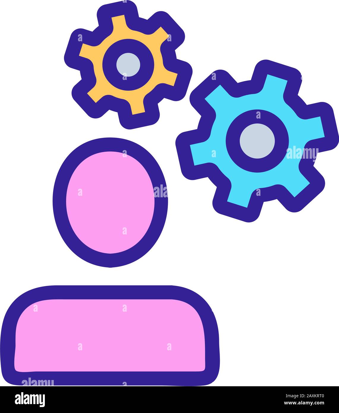 Set up the programming icon vector. Isolated contour symbol ...