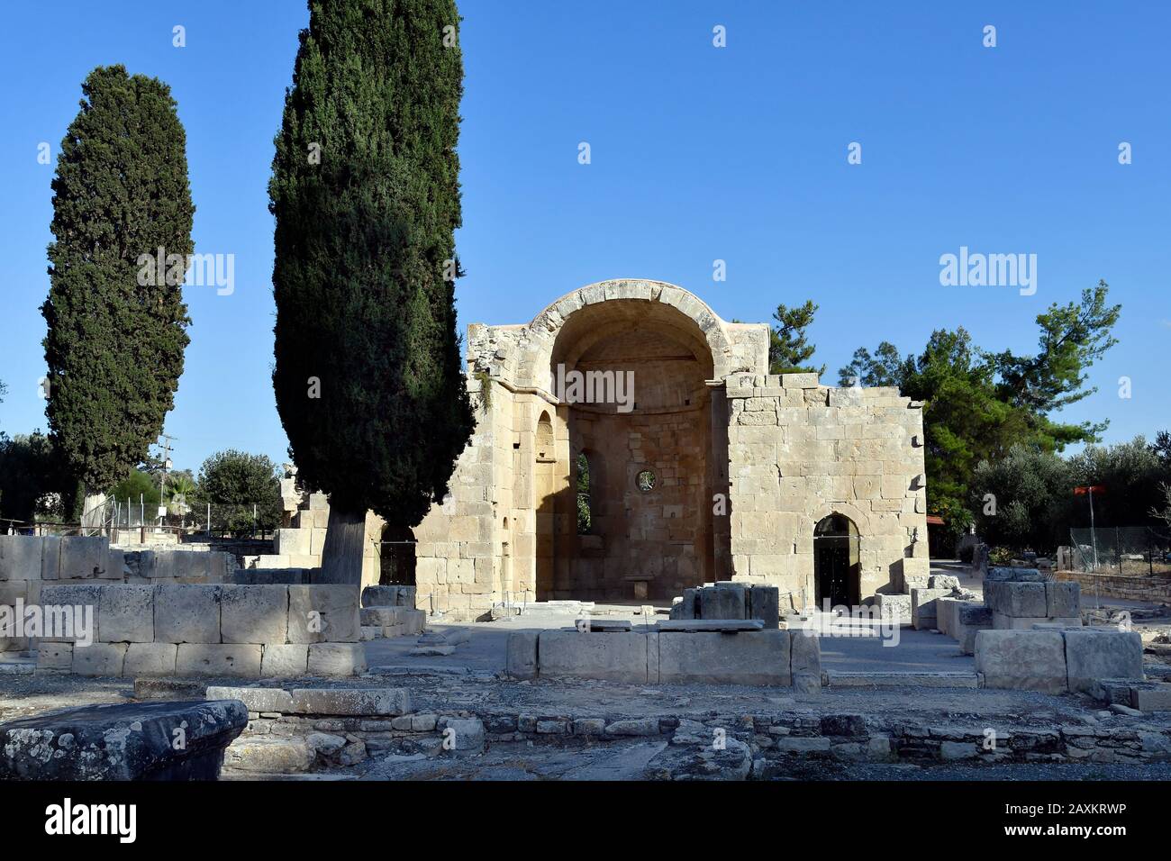 Greece, Crete Island, ancient apostles Titus Basilica in Gortys aka ...
