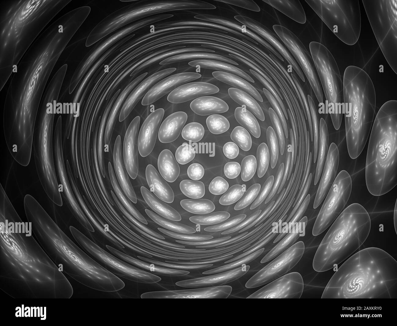 Black and white multiverse intensity map, computer generated abstract fractal effect Stock Photo ...
