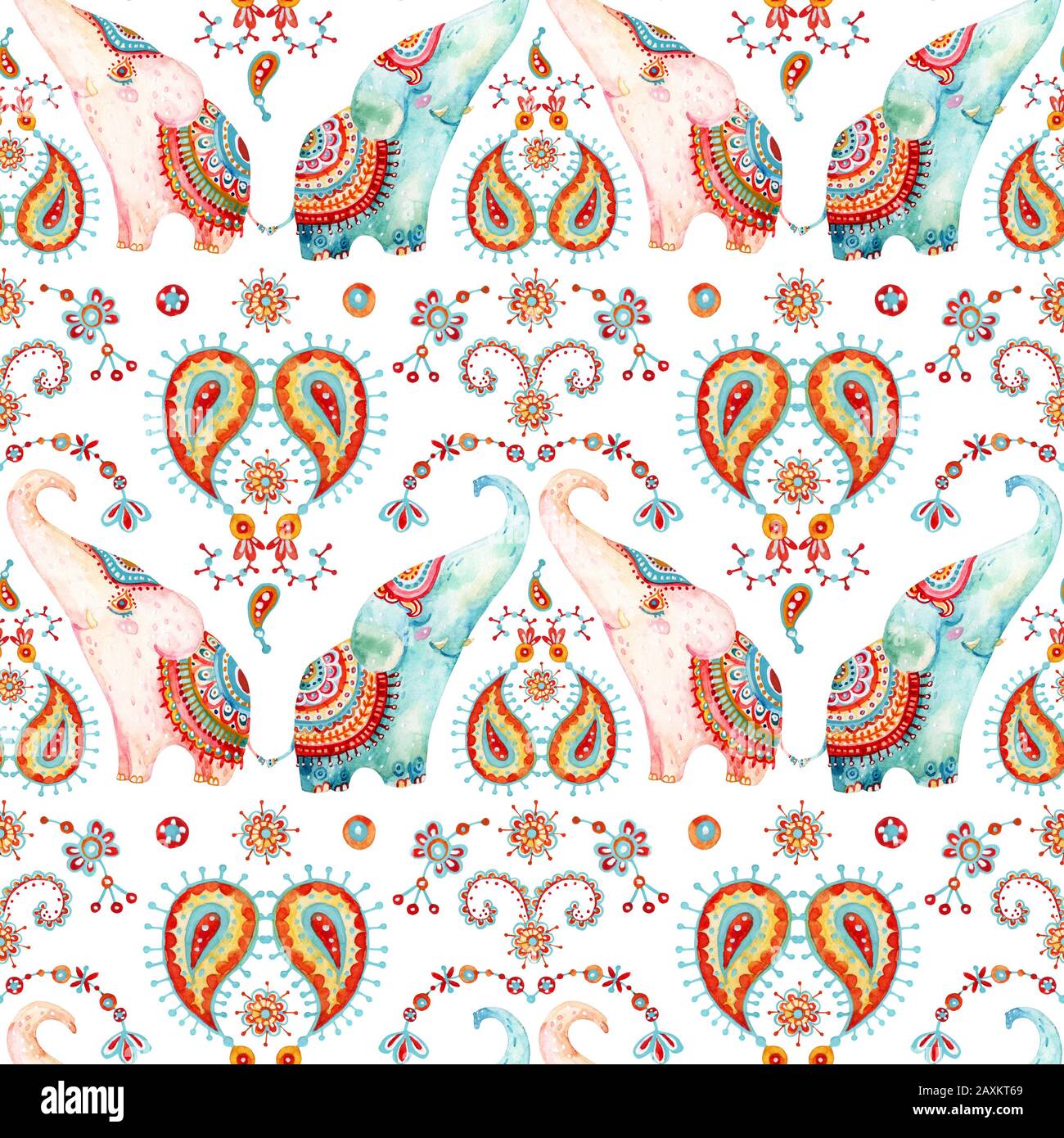 Indian fabric elephant design Cut Out Stock Images & Pictures - Alamy