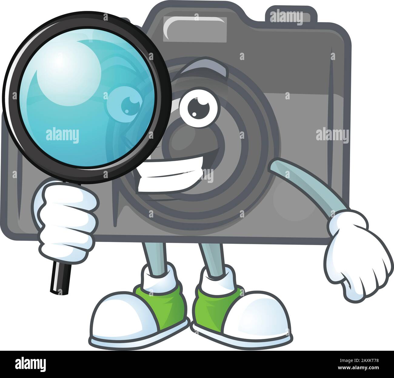A famous of one eye digital camera Detective cartoon character design ...