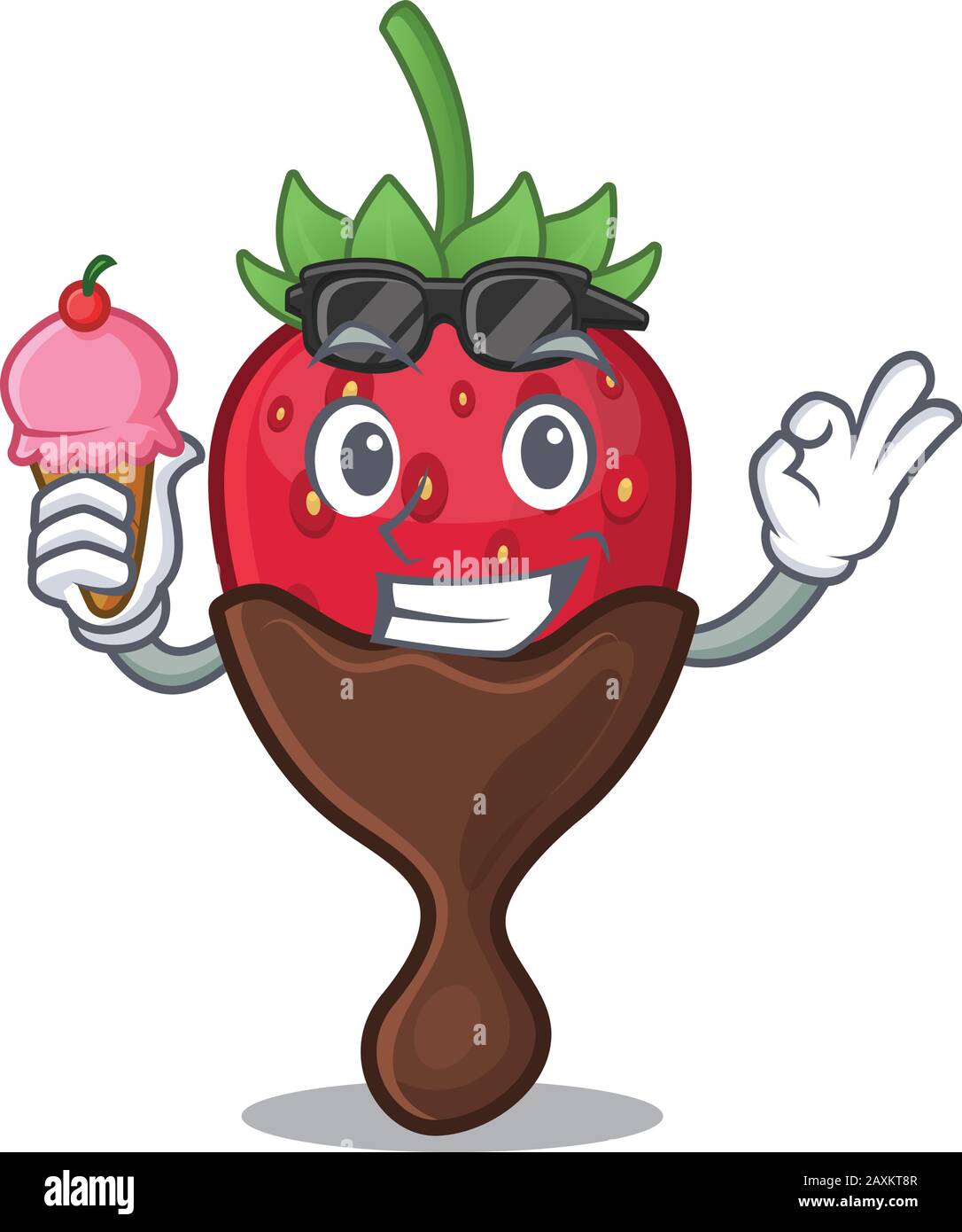 Cartoon Strawberries And Cream