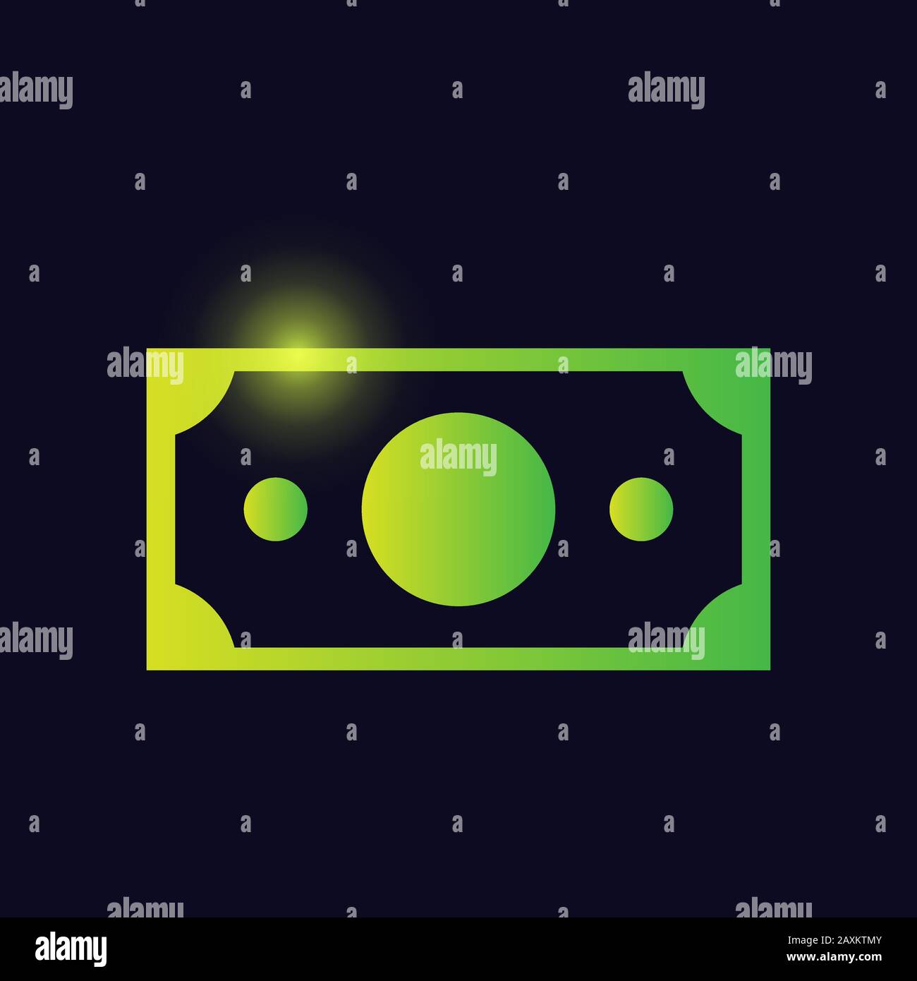 money banknote sign glowing neon icon banking icons for ui and ux ...