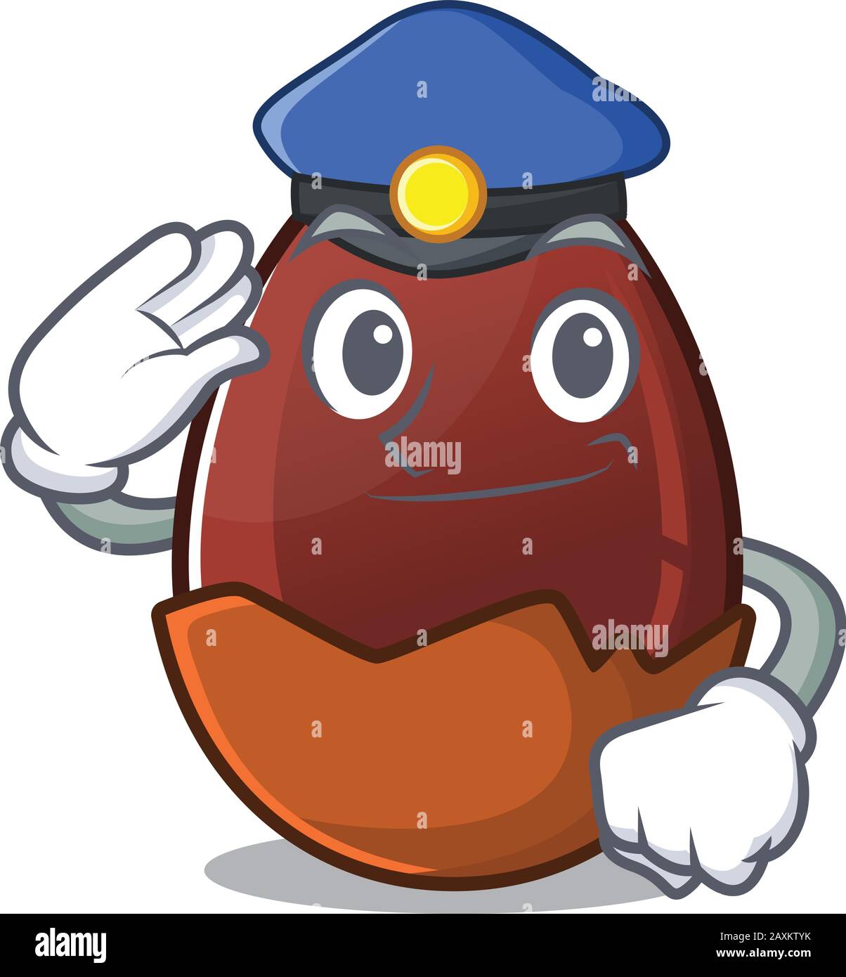 A manly chocolate egg Cartoon concept working as a Police officer Stock Vector Image & Art - Alamy