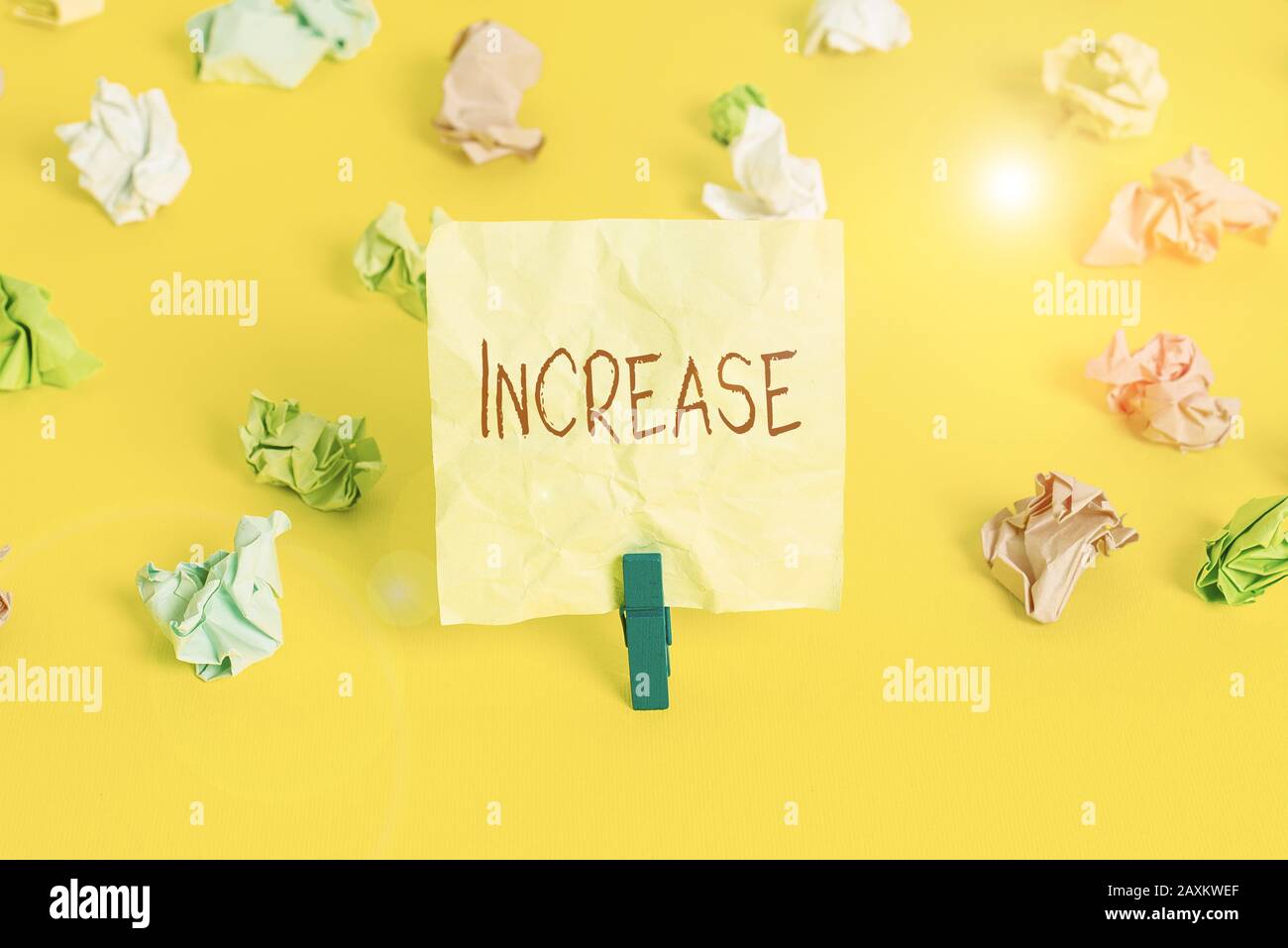 Writing note showing Increase. Business concept for become ...