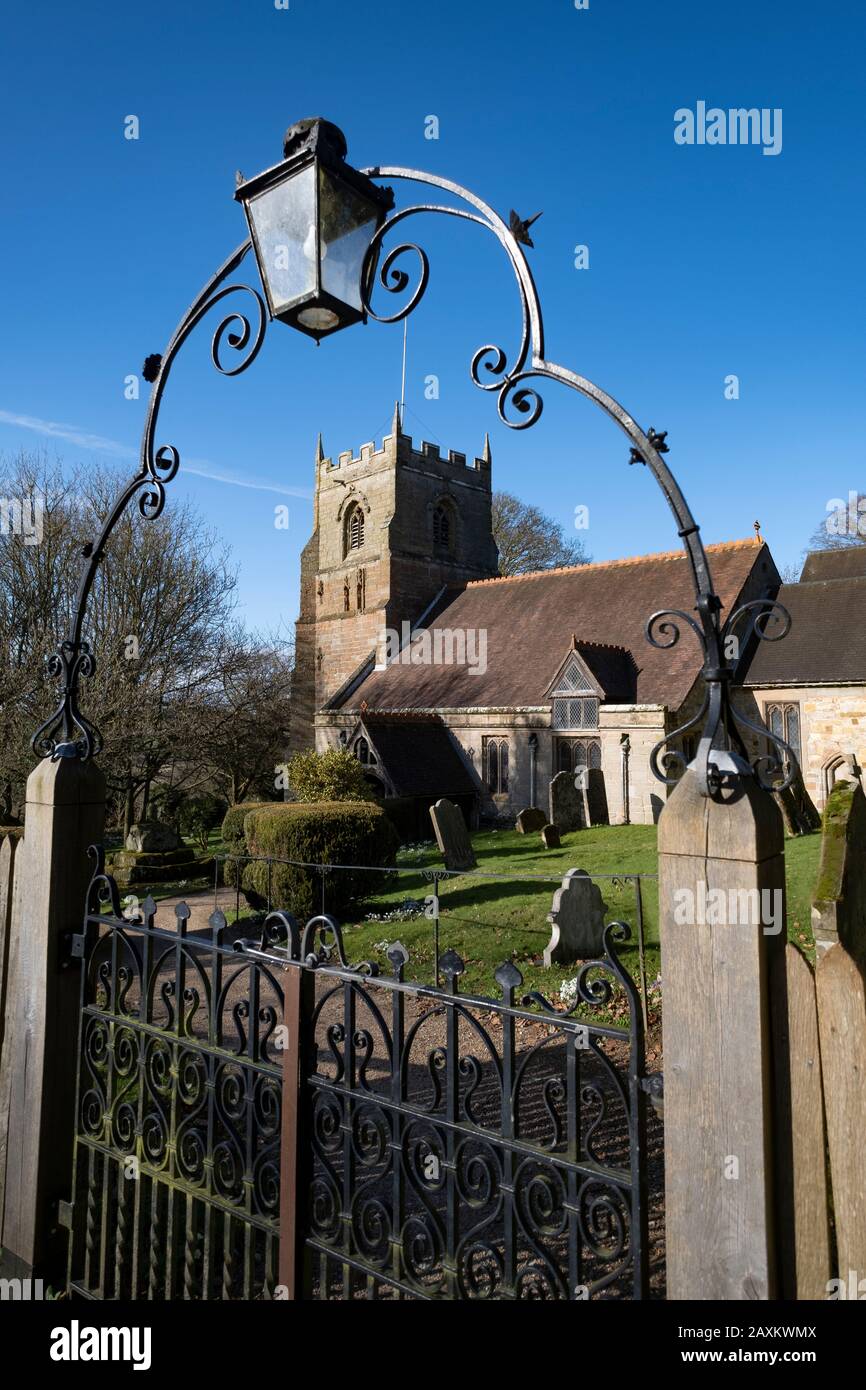 The church of St Leonard's in the Worcestershire village of Beoley near ...