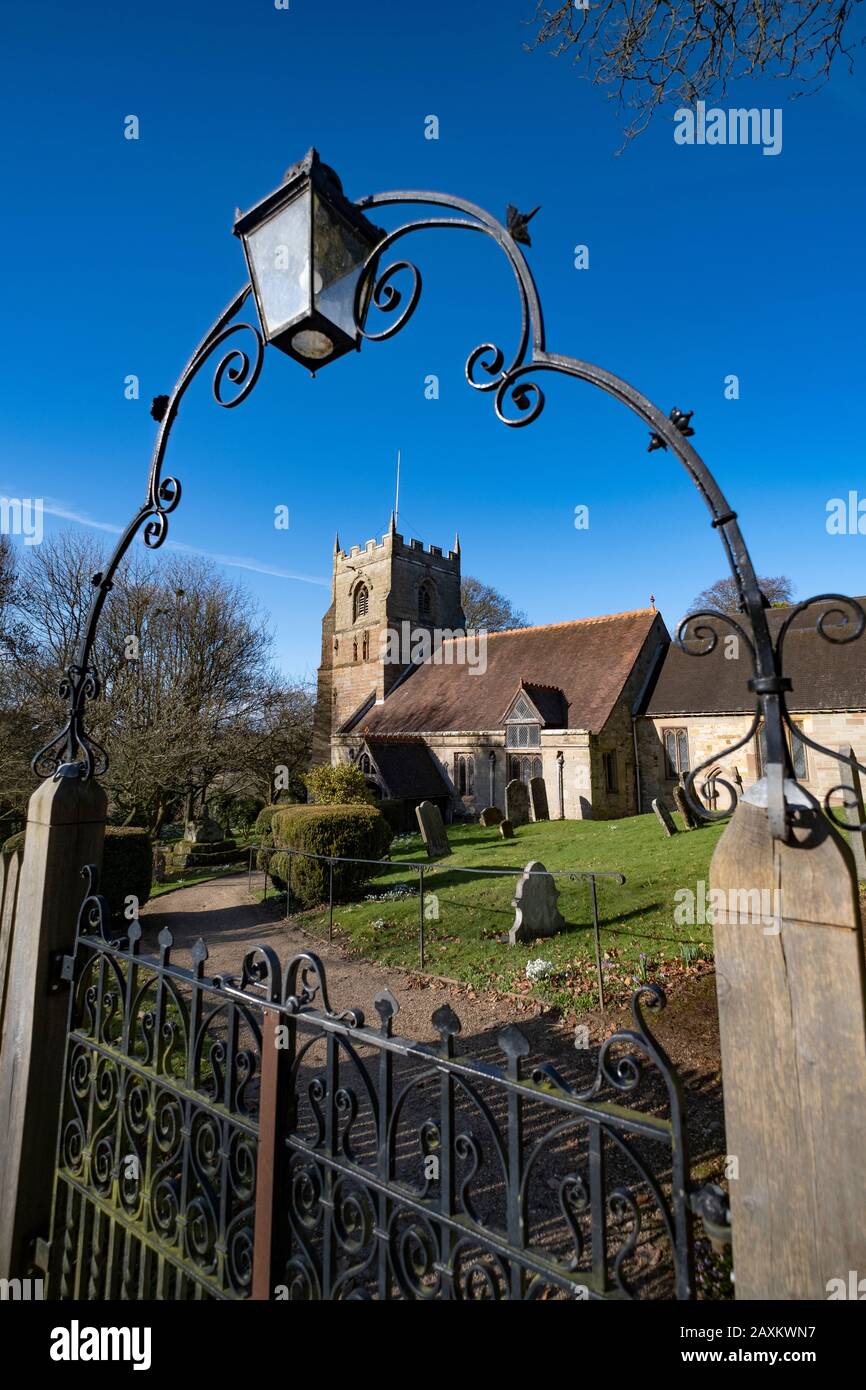 The church of St Leonard's in the Worcestershire village of Beoley near ...