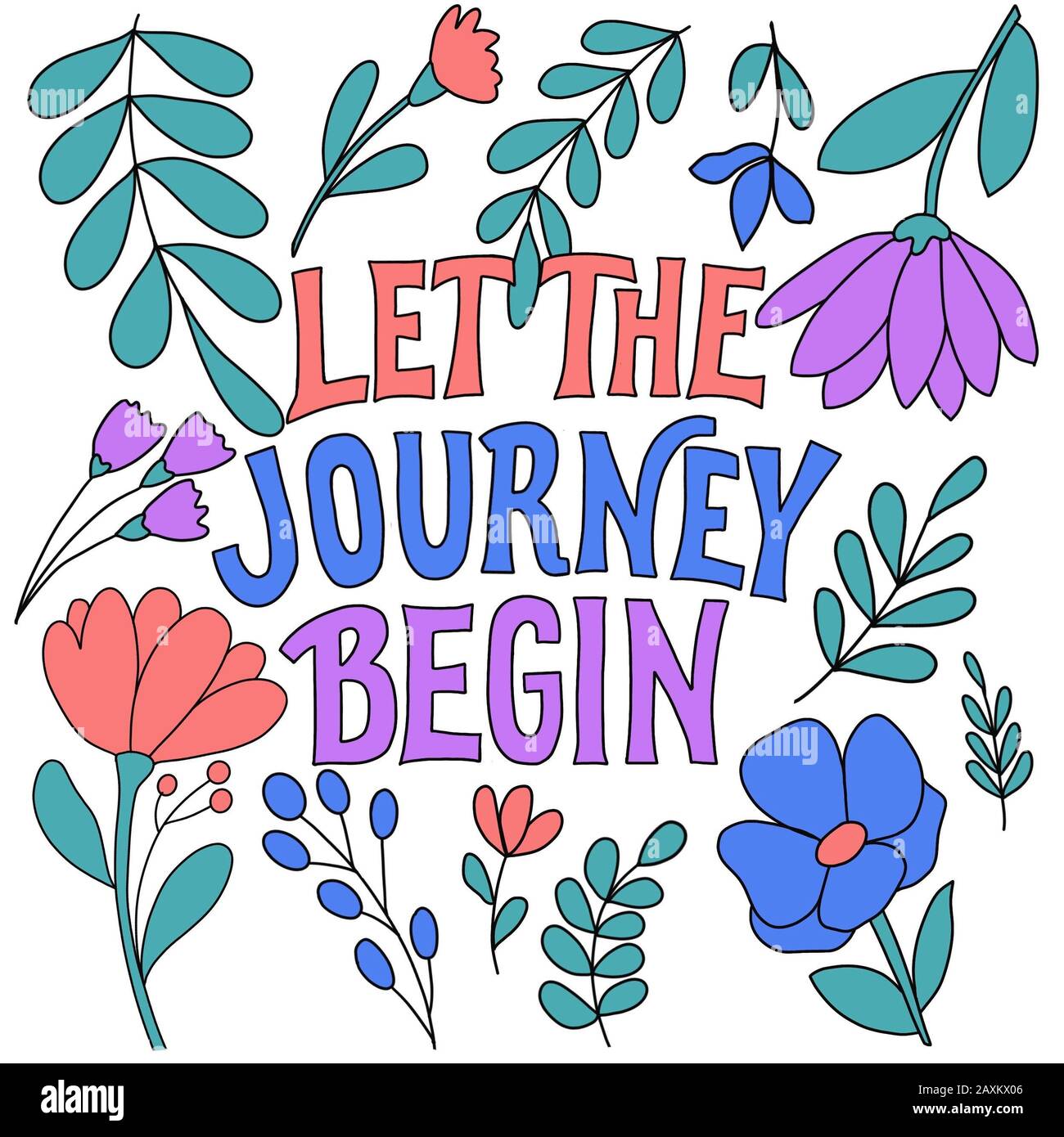 Pattern on a white background with a beautiful inscription-let the ...